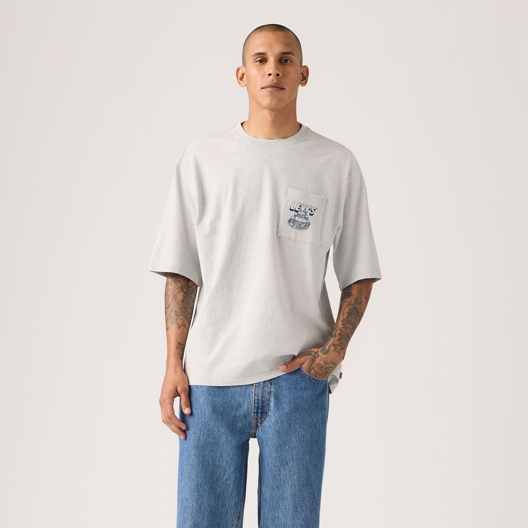Levi's® Men's Half-Sleeve Graphic Pocket T-Shirt - Grey | Levi's PH