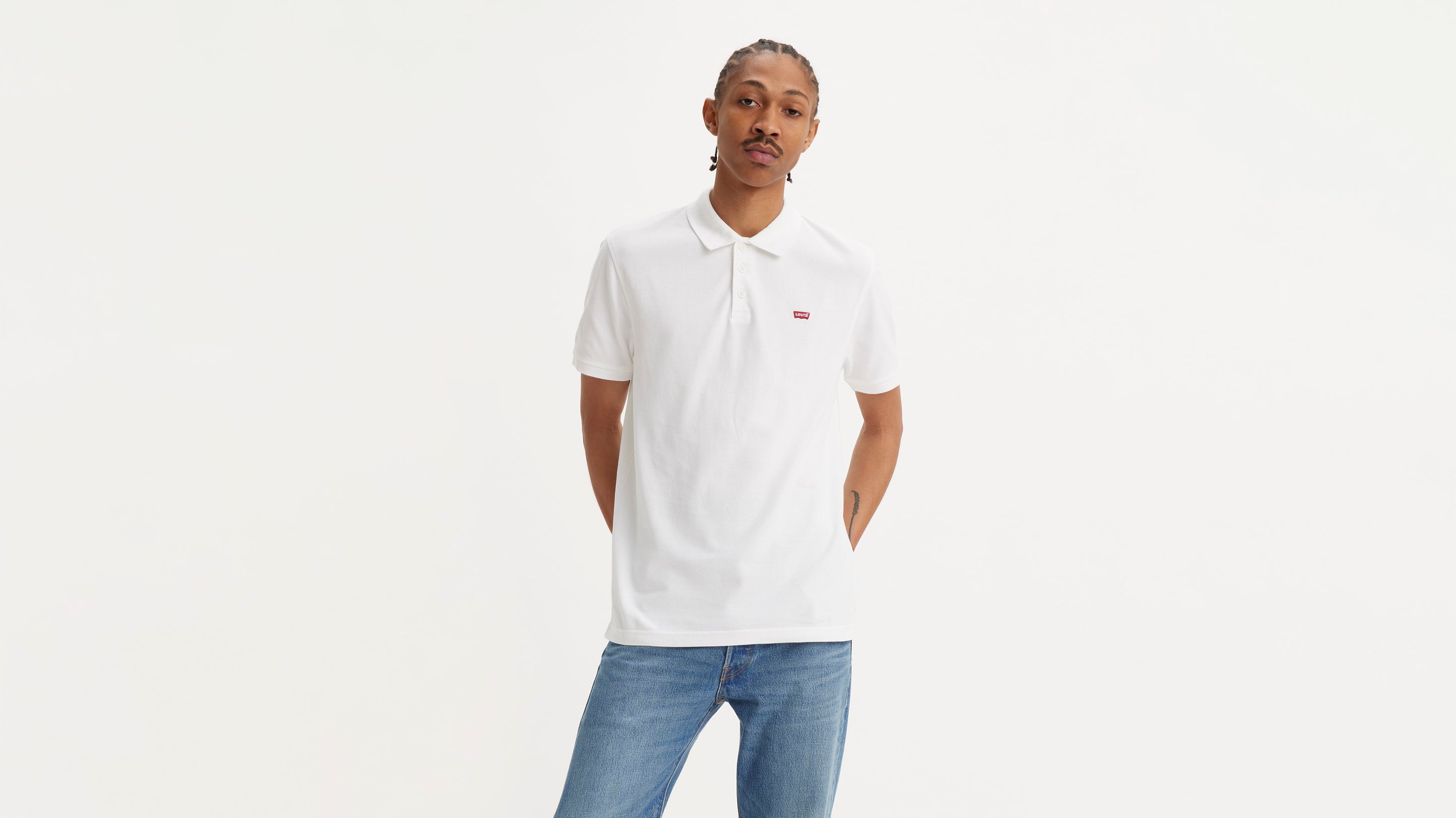 Levi's® Men's Housemark Polo Shirt - White+ | Levi's PH